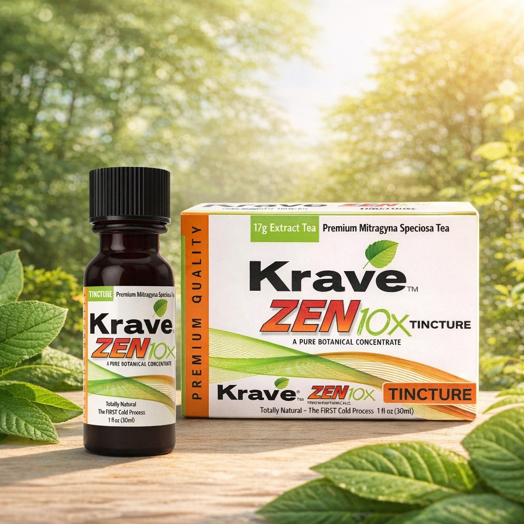 Krave Botanicals - Kratom Tincture ZEN 10X 30ml – TGRLeafy.com